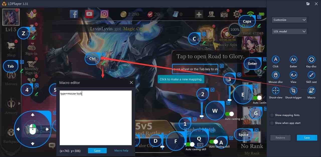 Pengenalan dengan Keyboard macro - LDPlayer
